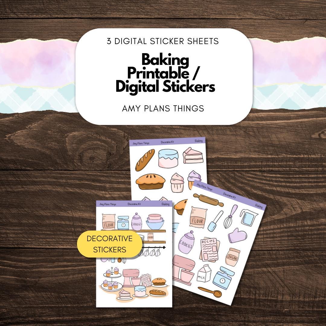 Baking Printable Stickers – Amy Plans Things